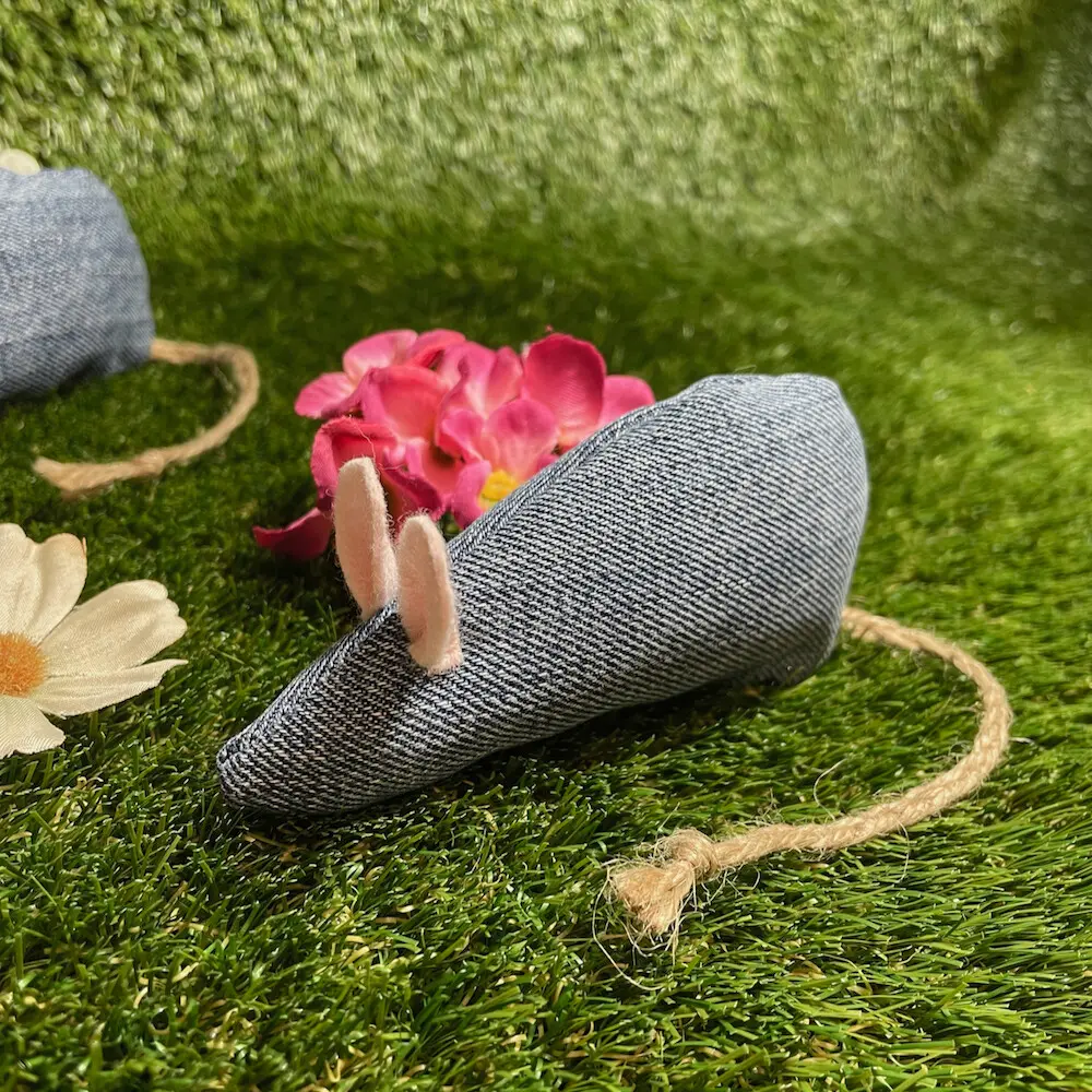 Denim Catnip Mice - Double Pack
